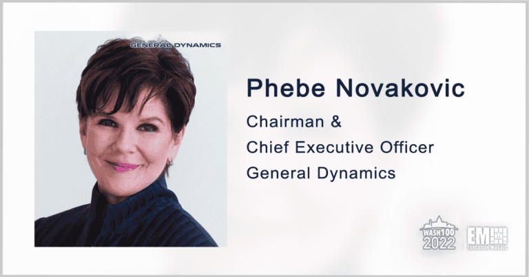 Phebe Novakovic, General Dynamics Chairman & CEO, Named To 2022 Wash100 ...