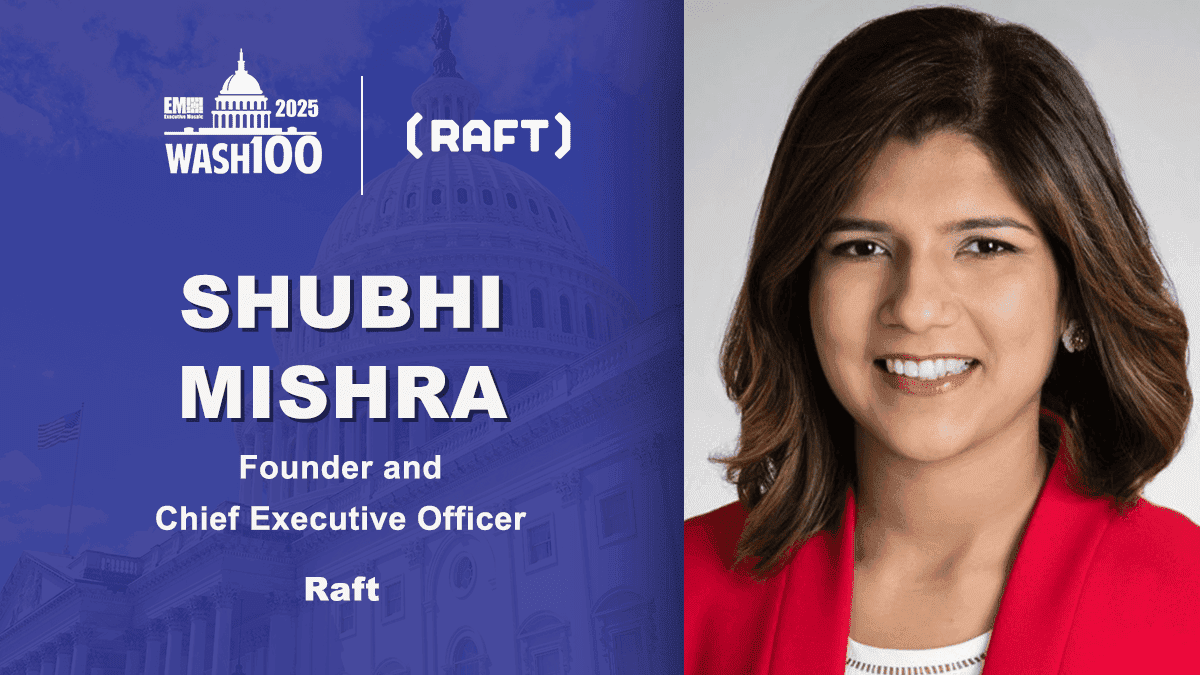 Raft CEO Shubhi Mishra Honored in 2025 Wash100 for AI Innovation | Wash100