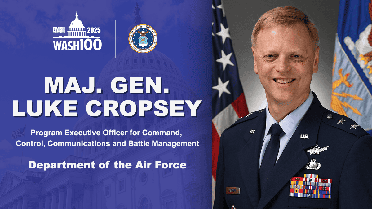 Air Force Maj. Gen. Luke Cropsey Secures First Wash100 Award