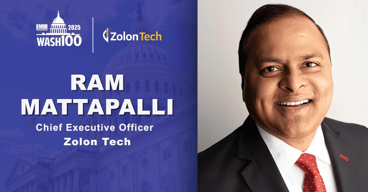 Zolon Tech CEO Ram Mattapalli Secures 2025 Wash100 Award